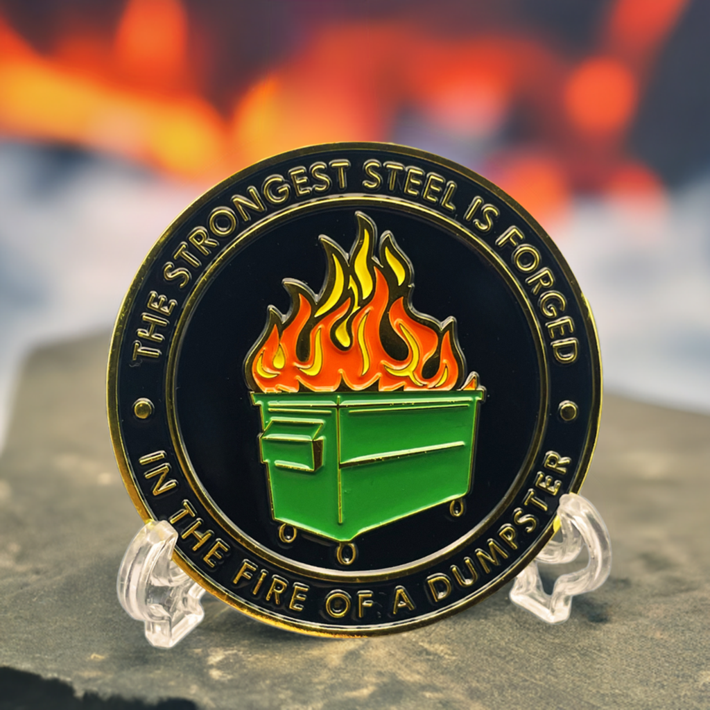 2" Limited Edition Color Dumpster Fire Challenge Coin – Bonn Home